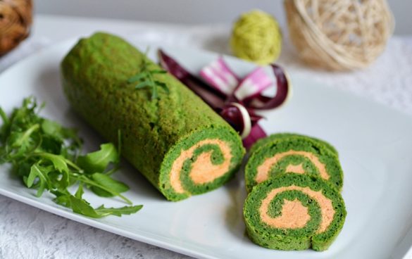 RULADA DE SPANAC CU CREMA DE BRANZA - Rețete Fel de Fel